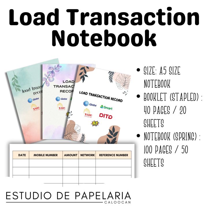 40 pages Transaction Notebook | Lazada PH