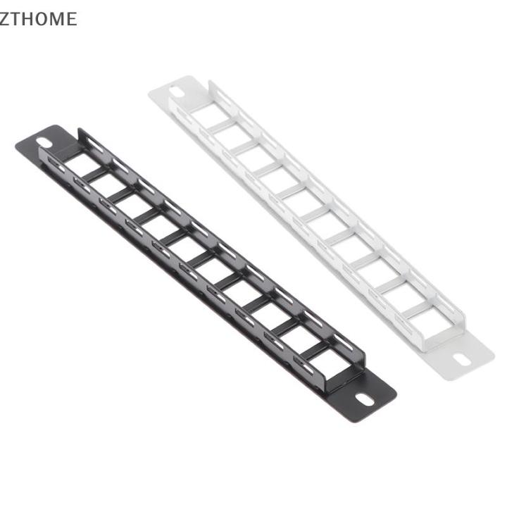 ZTHOME Network 10-Port 1U Empty Blank Patch Panel For Standard Keystone ...