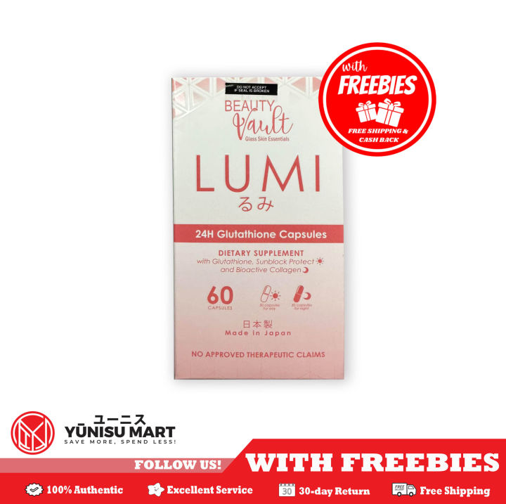 Beauty Vault Lumi 24H Glutathione Capsules (With Freebies) | Lazada PH