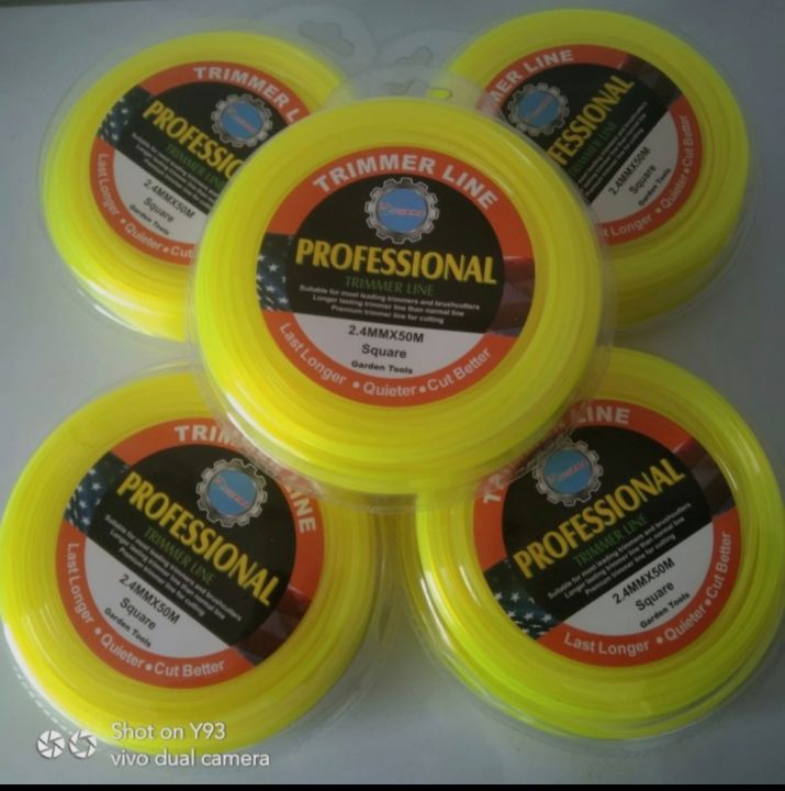 tali senar potong rumput 50m 2,4mm nylon trimer line 50 meter | Lazada ...