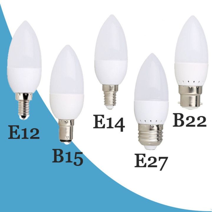 หลอดไฟเทียน LED 3W E12 E14 B15 E27 B22 220V 2835 LED แบบ SMD โคมไฟระย้า ... หลอดไฟเทียน LED 3W E12 E14 B15 E27 B22 220V 2835 LED แบบ SMD โคมไฟระย้า ...