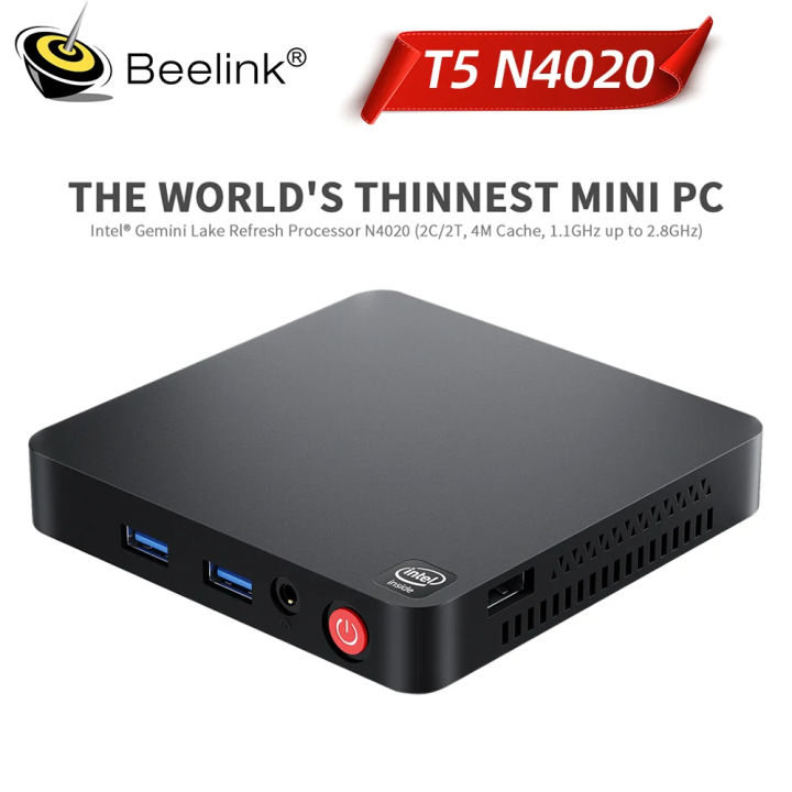Beelink Mini PC T5 Intel Celeron N4020 2.8GHz Win11 Pro Desktop LPDDR4 ...