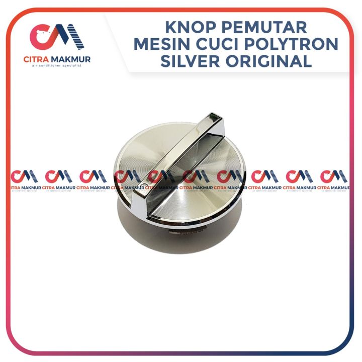 Knop Pemutar Polytron Silver perak Metal kilat Original Tombol Mesin ...