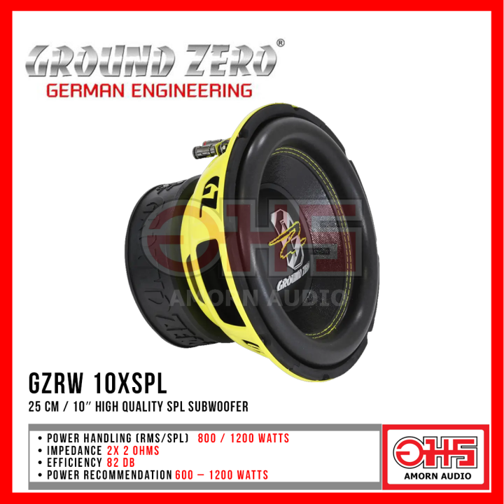 GROUND ZERO GZRW 10XSPL 25 cm / 10″ high quality SPL subwoofer AMORN ...