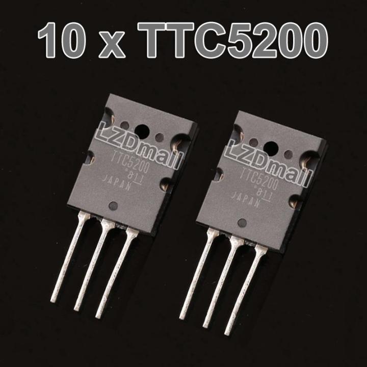 10pcs Original TTC5200 C5200 TO-3PL Silicon NPN High Power Amplifier Transistor 15A/230V/150W ...