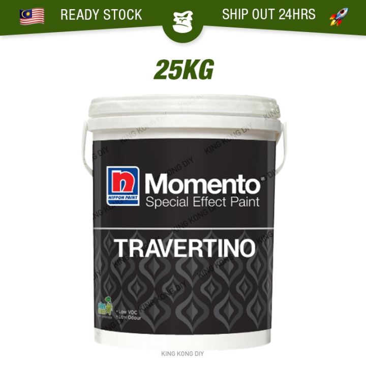 🔥READY STOCK🔥 25KG NIPPON PAINT Momento Travertino Designer Seried ...