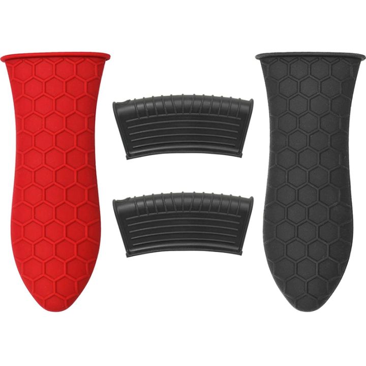 Rubber Handle Holder and Silicone Covers for Cast Iron Skillet,Pan ...