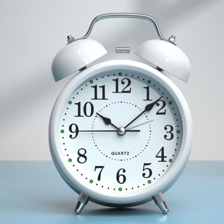 HILBAT Retro Ringing Alarm Clock Double Bell Mechanical Bedside Clock ...