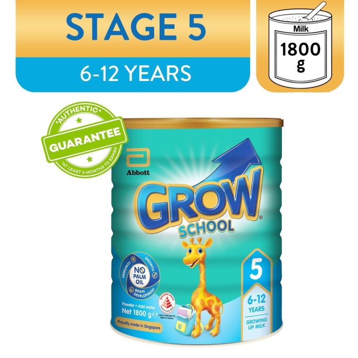 Grow Growing Up Milk for Kids - School Stage 5 (6 - 12 years) - 1.8KG ...