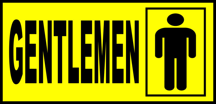 GENTLEMEN RESTROOM SIGNAGE PVC TYPE WATERPROOF AND NON-FADING | Lazada PH