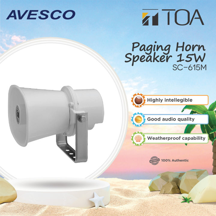 TOA 15W Horn Speaker | SC-615M | 15 W | Com: White | Avesco | Lazada PH