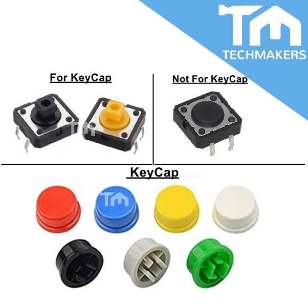 Omron Tact Switch (12 x 12mm) Tactile Reset Switches Push Button B3F ...