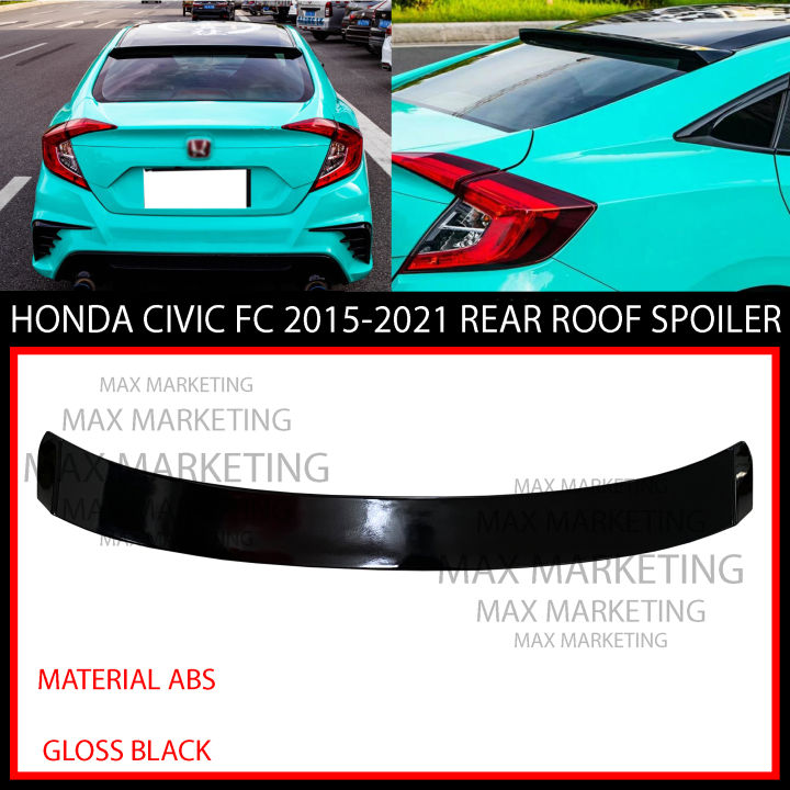 HONDA CIVIC FC FK7 2015-2021 SPORT LOOK REAR ROOF SPOILER GLASS SPOILER ...