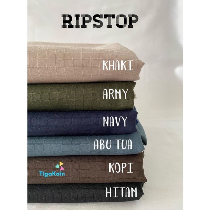 Meteran Bahan Kain Ripstop Bahan Ribstok Premium meteran Bahan celana ...