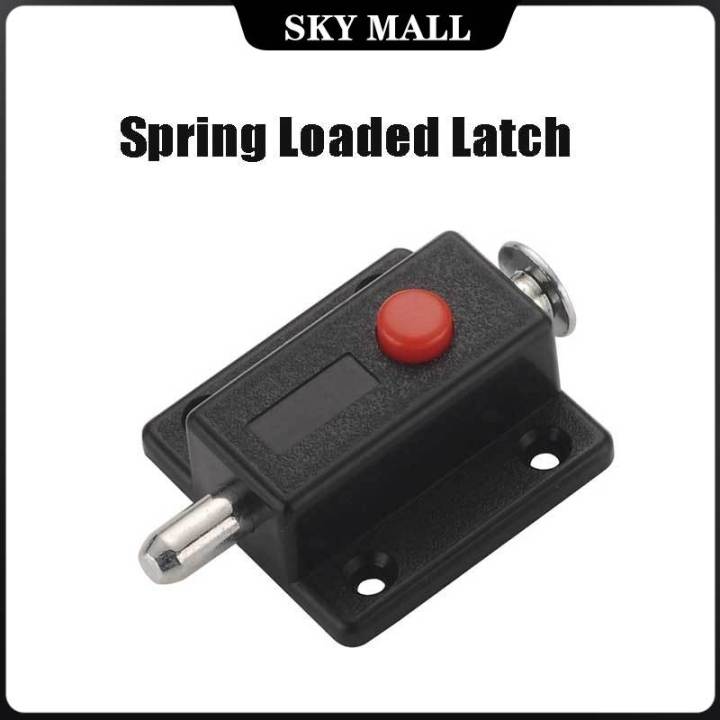2pcs/pack Button Latch Door Bolts Latch Lock Cabinet Spring Loaded Lock ...