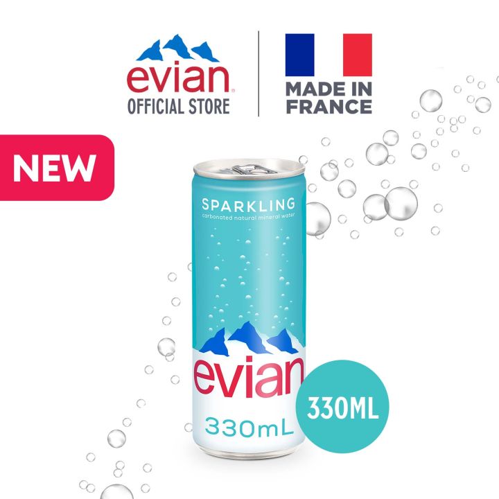 EVIAN Nat Sparkling Water Can 330ml | Lazada PH