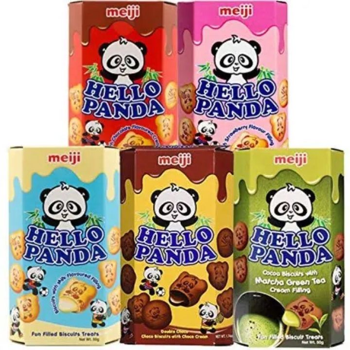 SALE‼️MEIJI HELLO PANDA CHOCOLATE FILLED BISCUITS 43g | Lazada PH