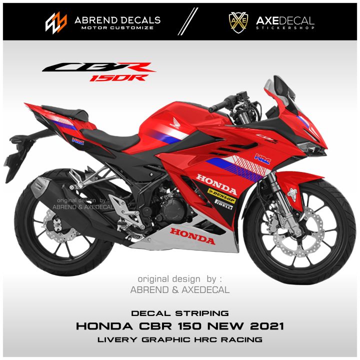 Striping Honda CBR 150R New 2021 Livery HRC Racing / Stiker Motor CBR ...