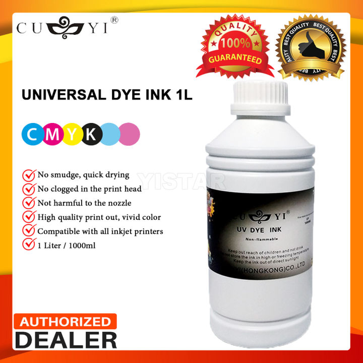 CUYI UV Dye Ink Black 1Liter High Quality Universal Ink Compatible with ...