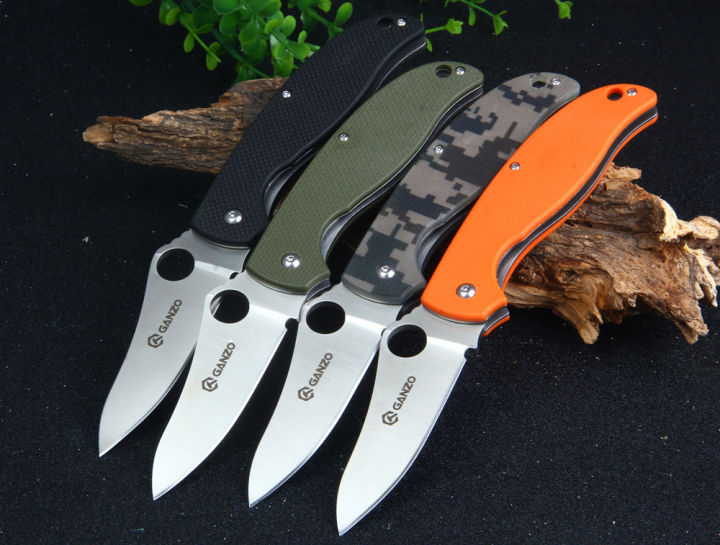 มีดพับ (pocket knife) Ganzo G734 ของแท้ เหล็ก 440C, Liner lock ด้าม G10 ...