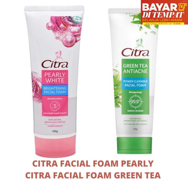 CITRA FACIAL FOAM PEARLY WHITE / CITRA FACIAL FOAM GREEN TEA / 100G ...