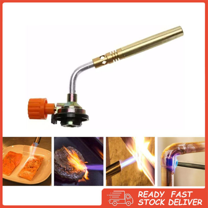 Gas Torch Butane Burning Outdoor Camping BBQ Flame Welding Gas Torch ...