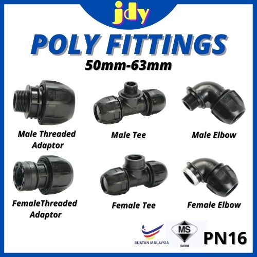 HDPE Poly Fitting Poly Pipe Connector MTA/FTA/Male Elbow/Female Elbow ...