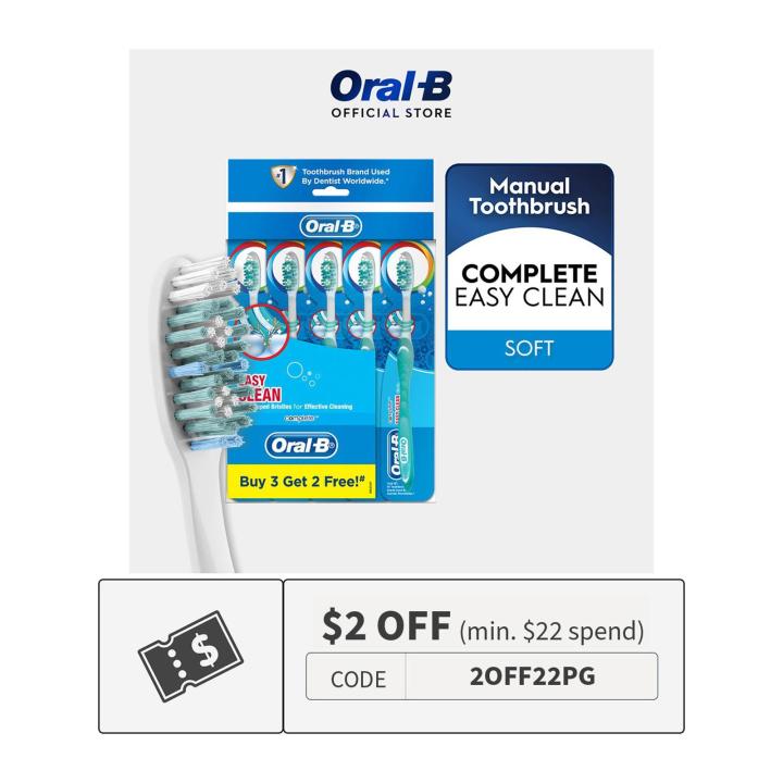 Oral B Complete Easy Clean Toothbrush, Soft 5 Polybag | Lazada Singapore