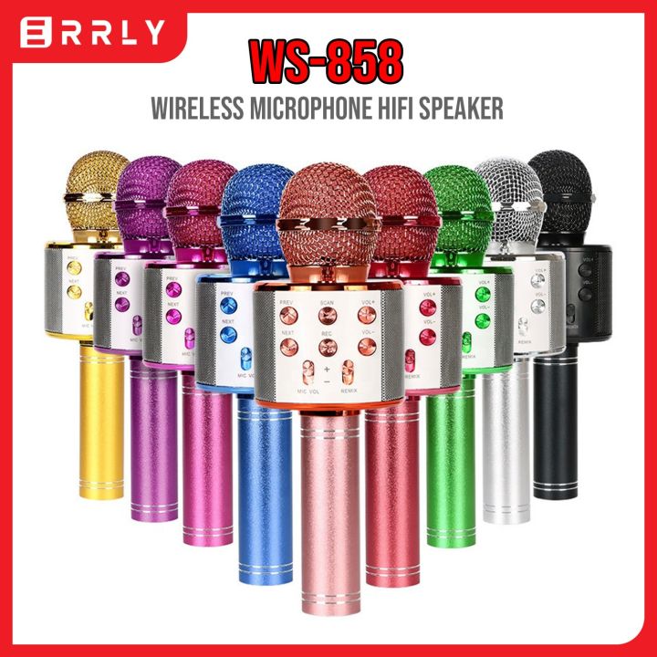 Mic Karaoke Mikrofon Original ERRLY Wireless Bluetooth Microphone Smule WSTER W-STER WS858 WS ...
