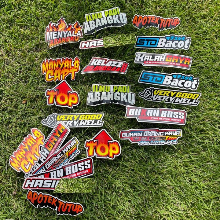 Stiker Kata Kata Viral 2024 Sticker Ilmu Padi Menyala Abangku Dll Lazada Indonesia