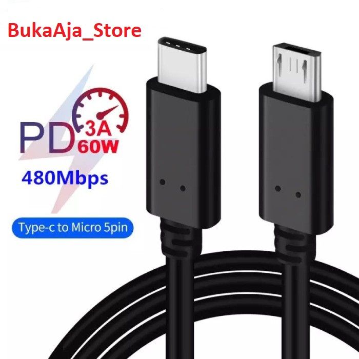 Type C To Micro Usb Cable Male to male kabel data charge 1M 1 meter DAC ...