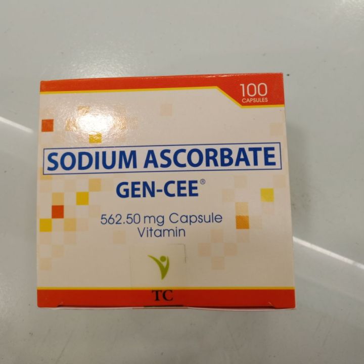 SODIUM ASCORBATE (GEN CEE) NON ACIDIC VIT.C 500MG *100pcs per box ...