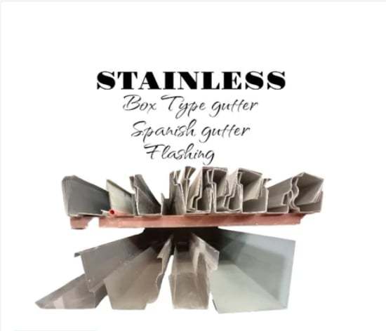 Stainless Gutter Box type, Spanish gutter, Flashing, SUS202 4feet ...