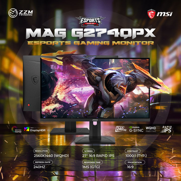 MSI G274QPX 27" Gaming Monitor 2560x1440 (WQHD) 16:9 1000:1 240HZ 1ms ...
