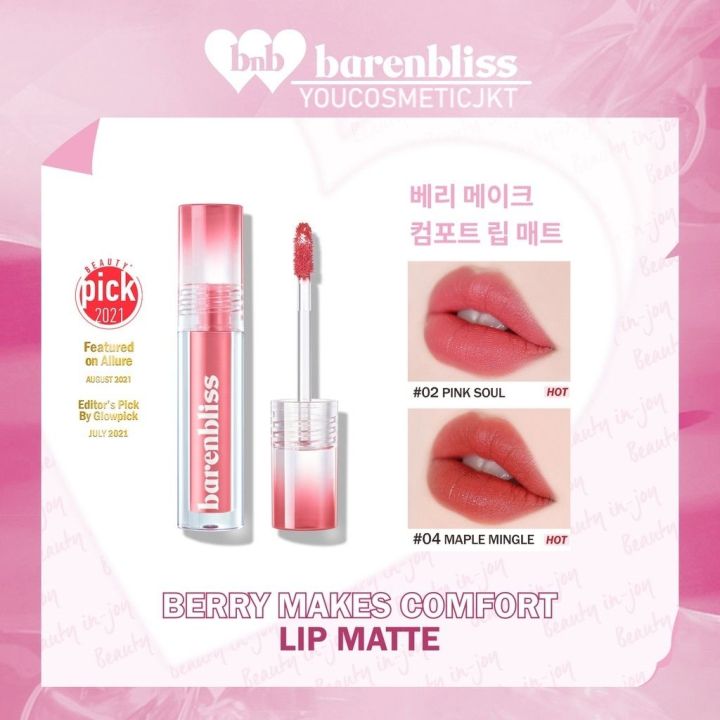 [NEW] YOU BNB Make up barenbliss Berry Makes Comfort Lip Matte by B.N.B ...
