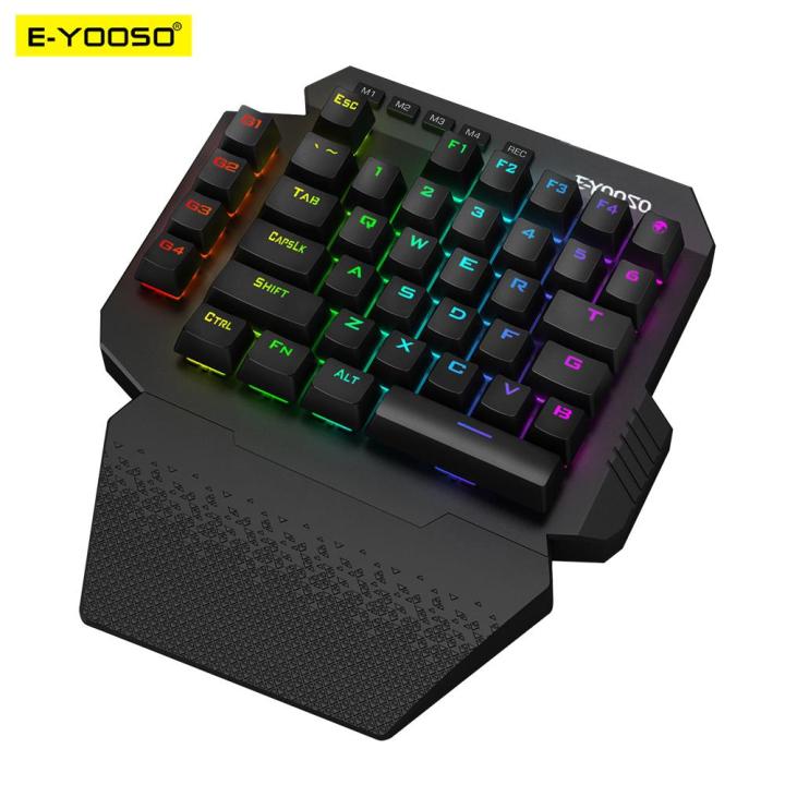 sfhdghsf E-YOOSO K722 RGB 2.4Ghz Wireless Mini One-handed Mechanical ...