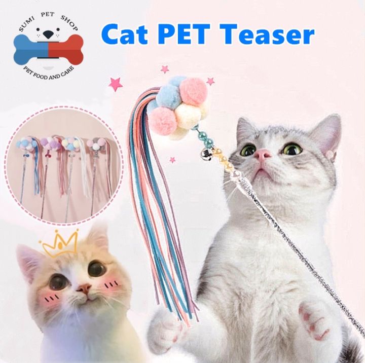 Cat Teaser Kitten Stick Rod Funny Interactive Toy Cat Stick Toy | Lazada PH