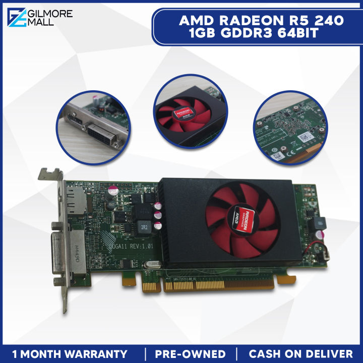 AMD RADEON R5 240 1GB GDDR3 Low profile GRAPHICS CARD | DISPLAY PORT ...