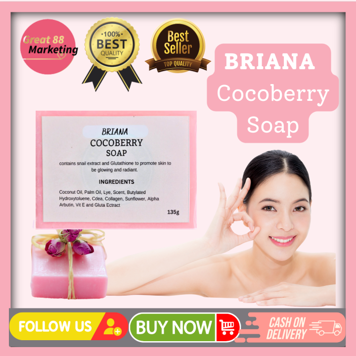 BRIANA Cocoberry Soap | 135g | whitens skin | glowing skin | soften ...