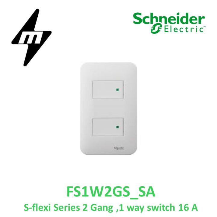Schneider Electric CA-FS1W2GS-SA-G20 Switch / Wall Switch S-Flexi 2 ...