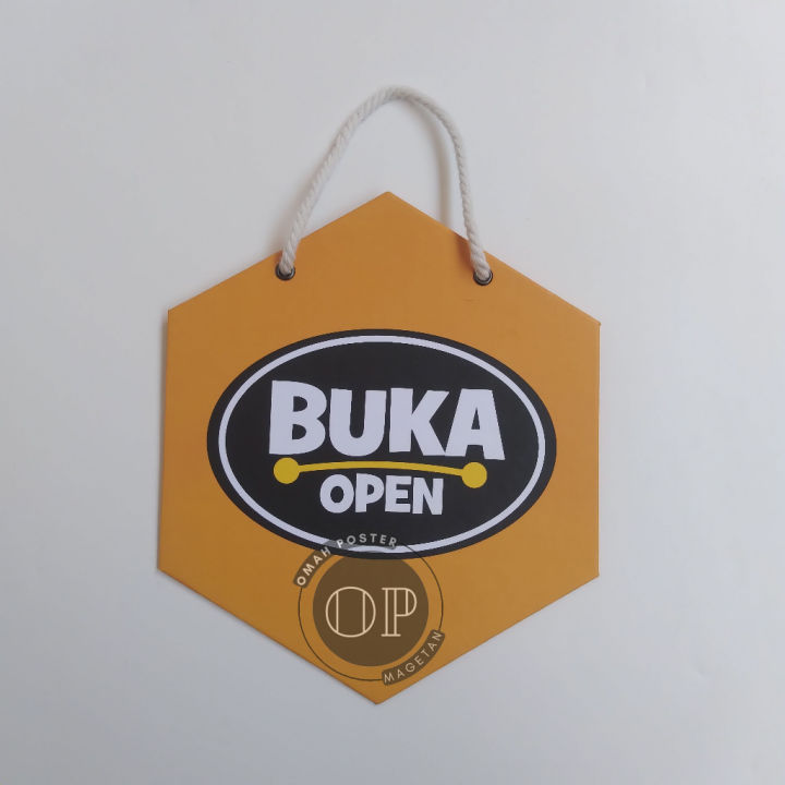 Hard Poster Tanda Buka - Open - Tanda Sedang Sholat - Sedang Ibadah ...