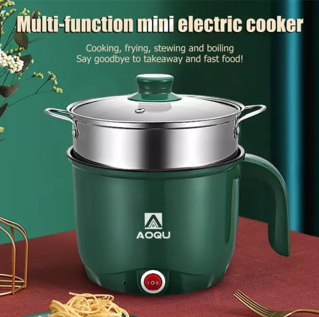 Electric Multi-Function Cooker with Steamer 1.8L Double Layer Non-Stick ...