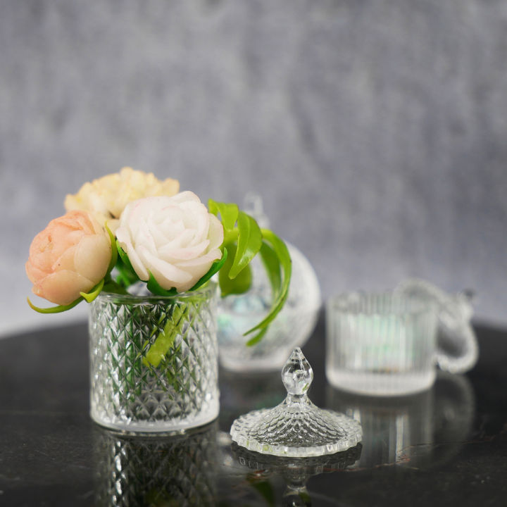 Microgood 3ชิ้น/เซ็ตมินิขวดขนมจำลองสูงครอบครัวของขวัญใสตุ๊กตาขวดขนมรุ่นของเล่นสำหรับห้องครัวฉาก3 ...