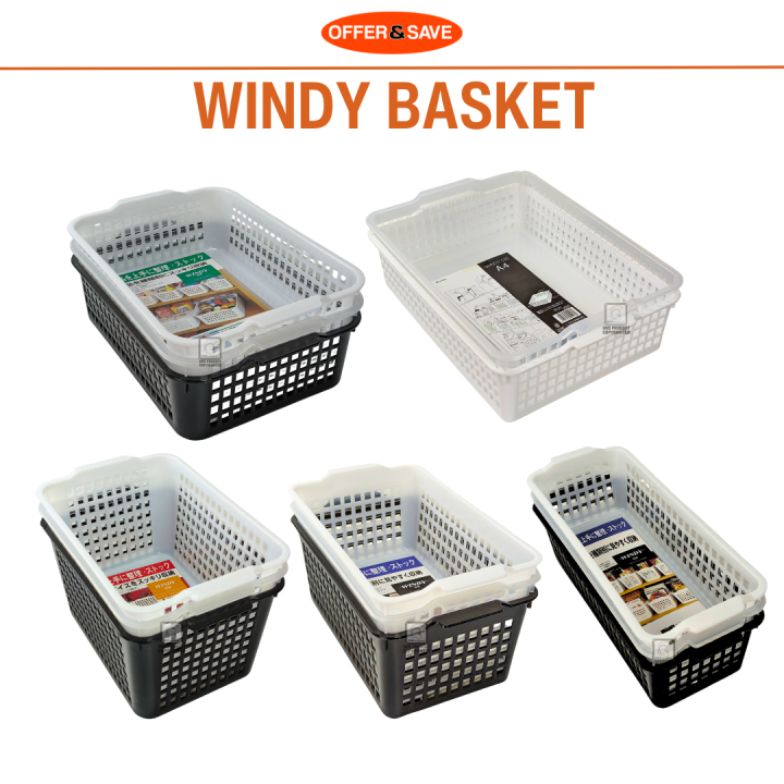[Made in Japan] WINDY Plastic Storage Basket | Lazada Singapore
