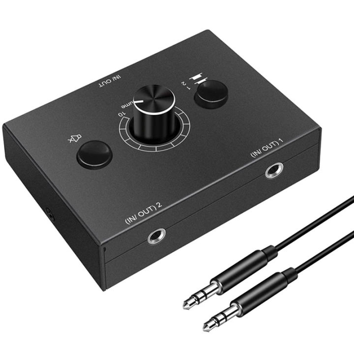 3.5mm Audio Switcher, 2 Input 1 Output/1 Input 2 Output Audio Splitter ...
