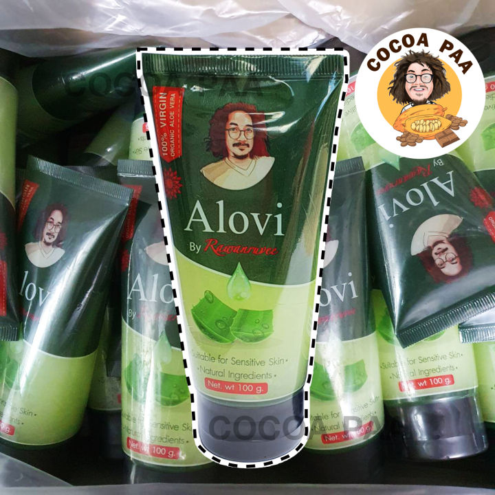 Alovi เจลว่านป๋า เจลว่านหางจระเข้ป๋า แท้ 100% aloe vera fresh gel หมอ ...