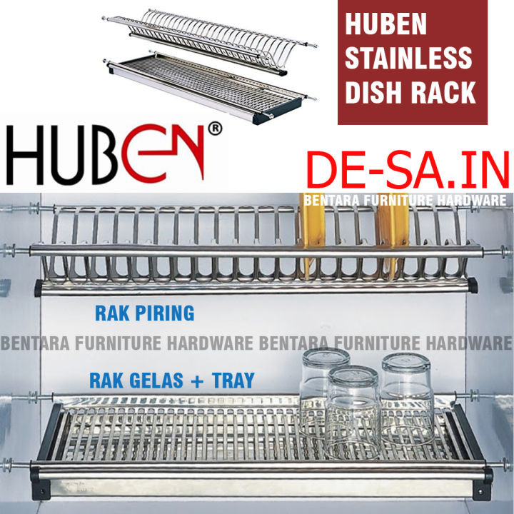 100CM HUBEN RPG-1000 Rak Piring Gelas 100 CM Stainless Steel Unit Atas ...