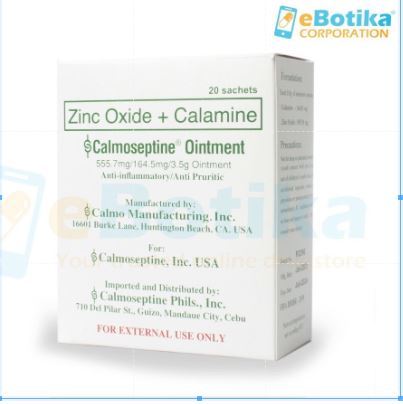 Calmoseptine Ointment Zinc Oxide + Calamine 3.5g (20pcs Sachet/perBox ...