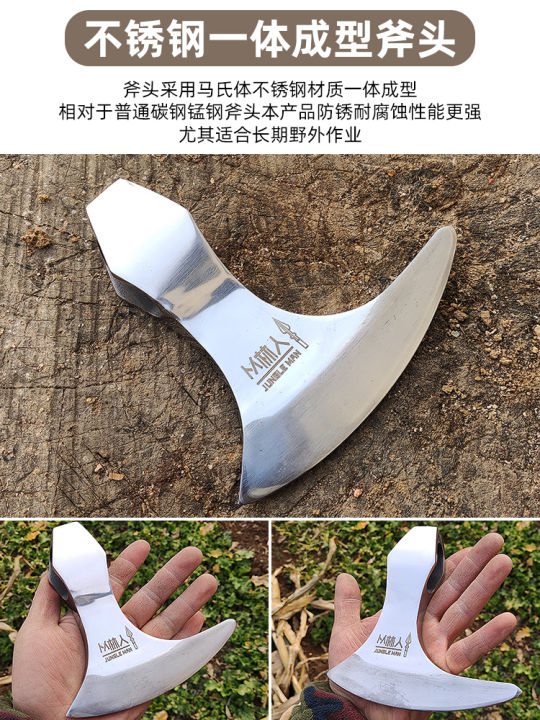 Stainless Steel Outdoor Axe Viking Tomahawk Corps Camp Axe Household ...