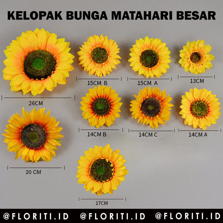 (Matahari Besar) Kepala Bunga Matahari Besar Sunflower Artificial ...